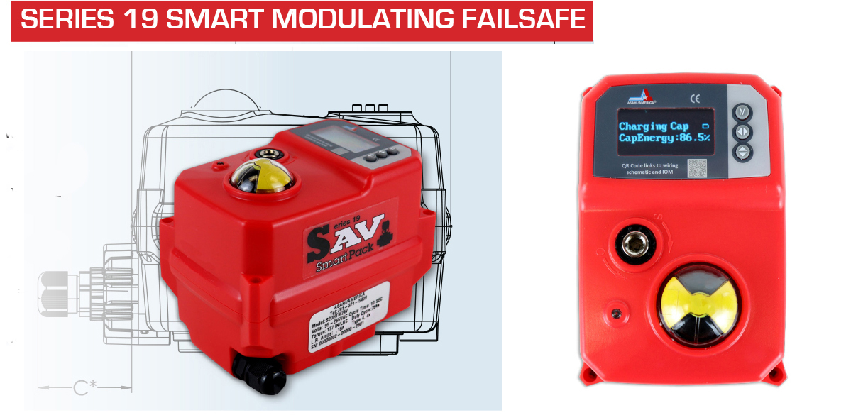 Series 19 Smart SAV Modulating Failsafe Electric Actuator - Ball Valve ...